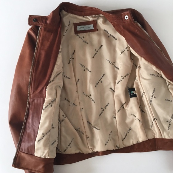 Adele Altman | Jackets & Coats | Adele Altman Roma Brown Leather Jacket ...